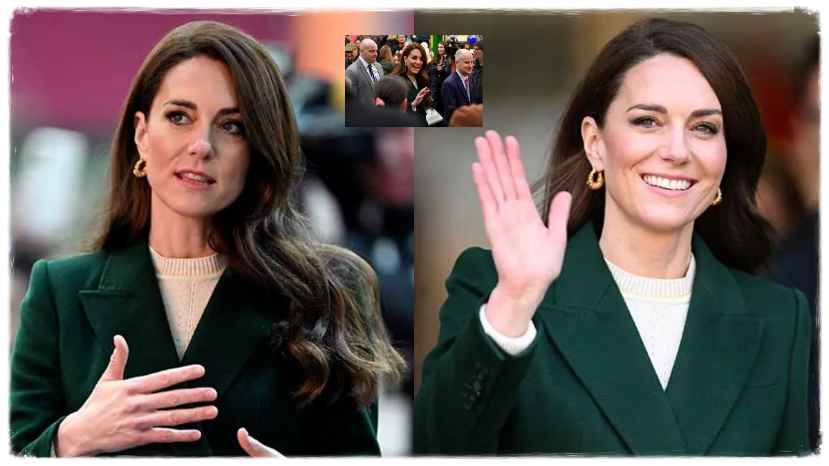 Princess Kate Teams Green Coat With Brown Knee High Boots For Visit To ...