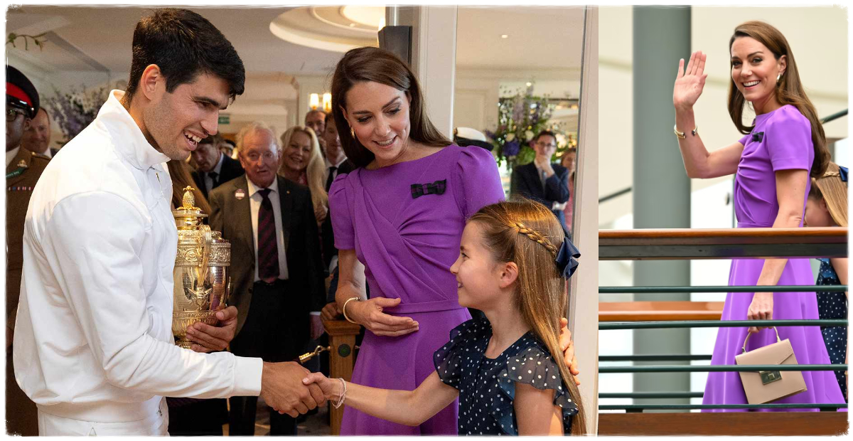 Kate Middleton Beams as Princess Charlotte Meets Wimbledon Champion ...