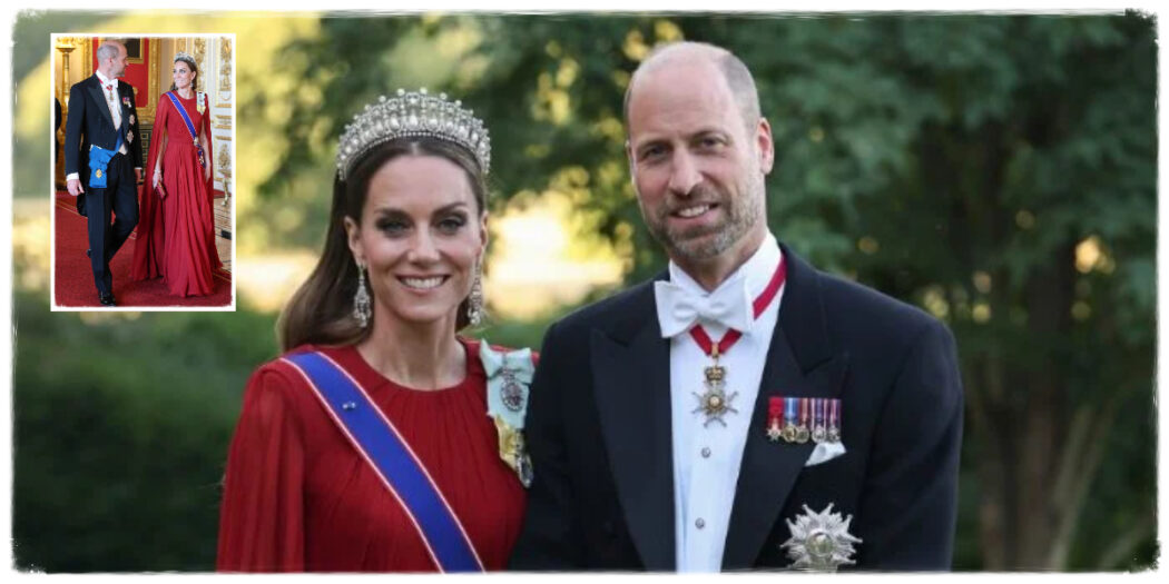 Princess Kate Returns to State Banquet in Stunning Red Dress After Two ...